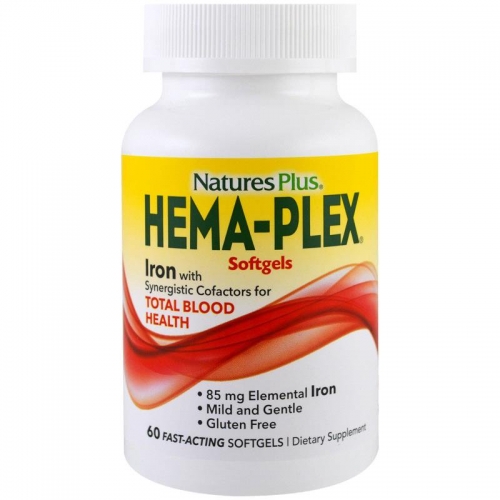 Hema-Plex, Nutritional Supplement for Total Blood Health, 60 Fast ...