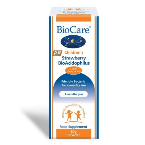 Children's Strawberry BioAcidophilus (Probiotic) 60g - BioCare ...