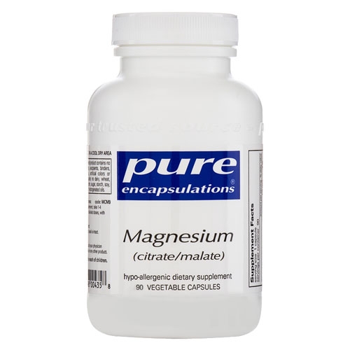 Magnesium (citrate/malate) 120 mg 90 vcaps - Pure Encapsulations ...