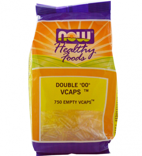 Double 00 Vcaps, 750 Empty Vcaps - Now Foods - YourHealthBasket