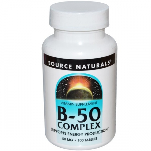 B-50 Complex, 50 mg, 100 Tablets - Source Naturals - YourHealthBasket