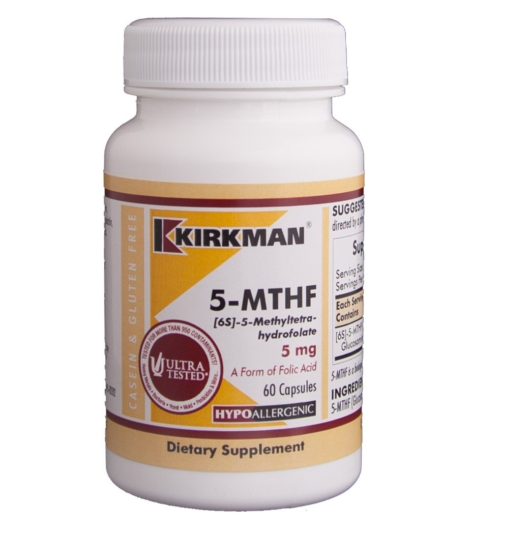 5-MTHF Methyl Folate (5mg) - 60 Caps - Kirkman Labs - YourHealthBasket