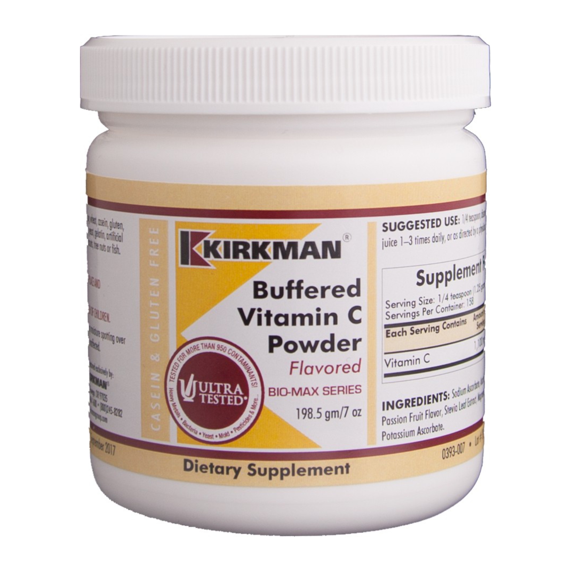 Buffered Vitamin C Powder (Flavoured), 198.5 g - Kirkman Labs (Bio-Max ...