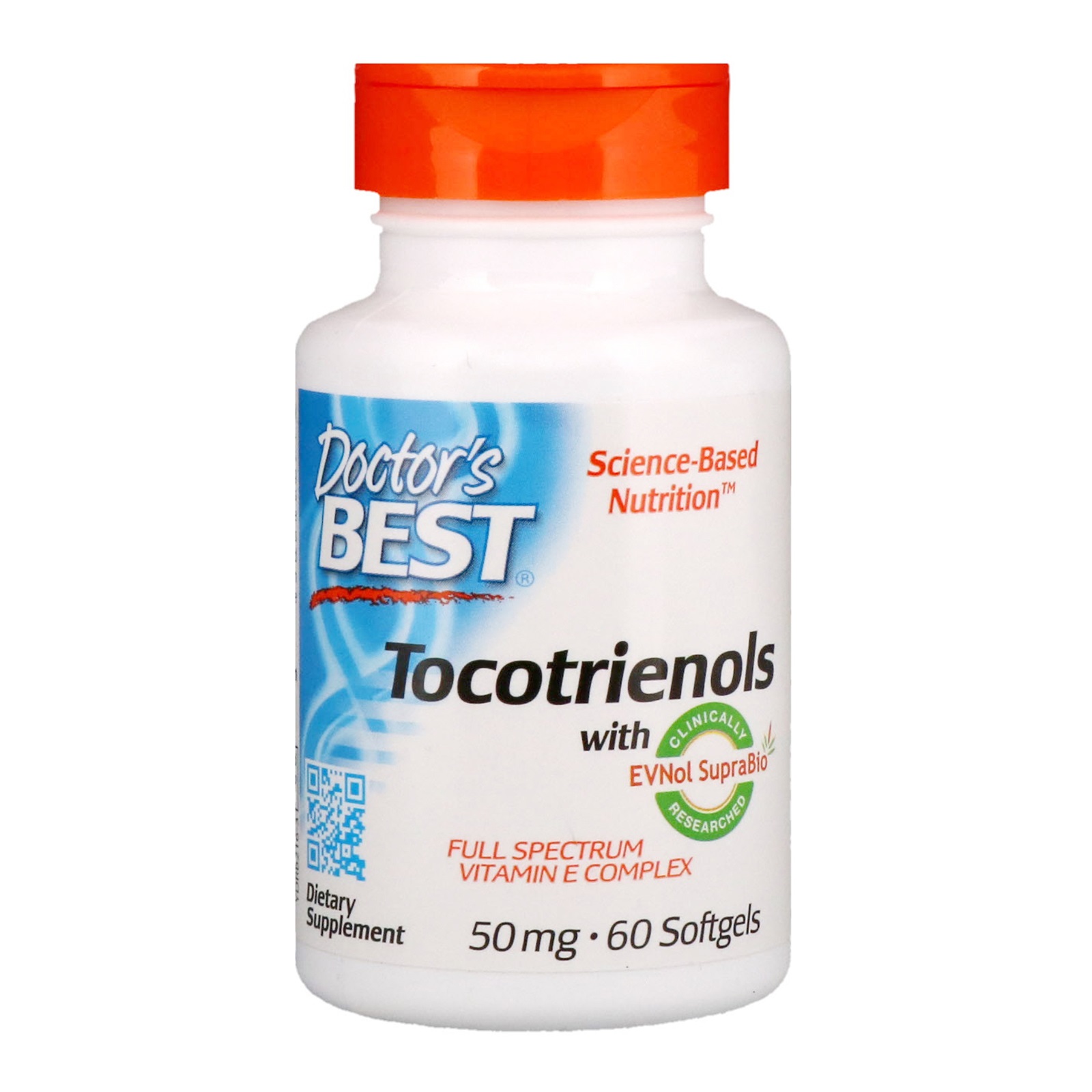 Tocotrienols with EVNol SupraBio 50mg, 60 Softgels - Doctor's Best ...