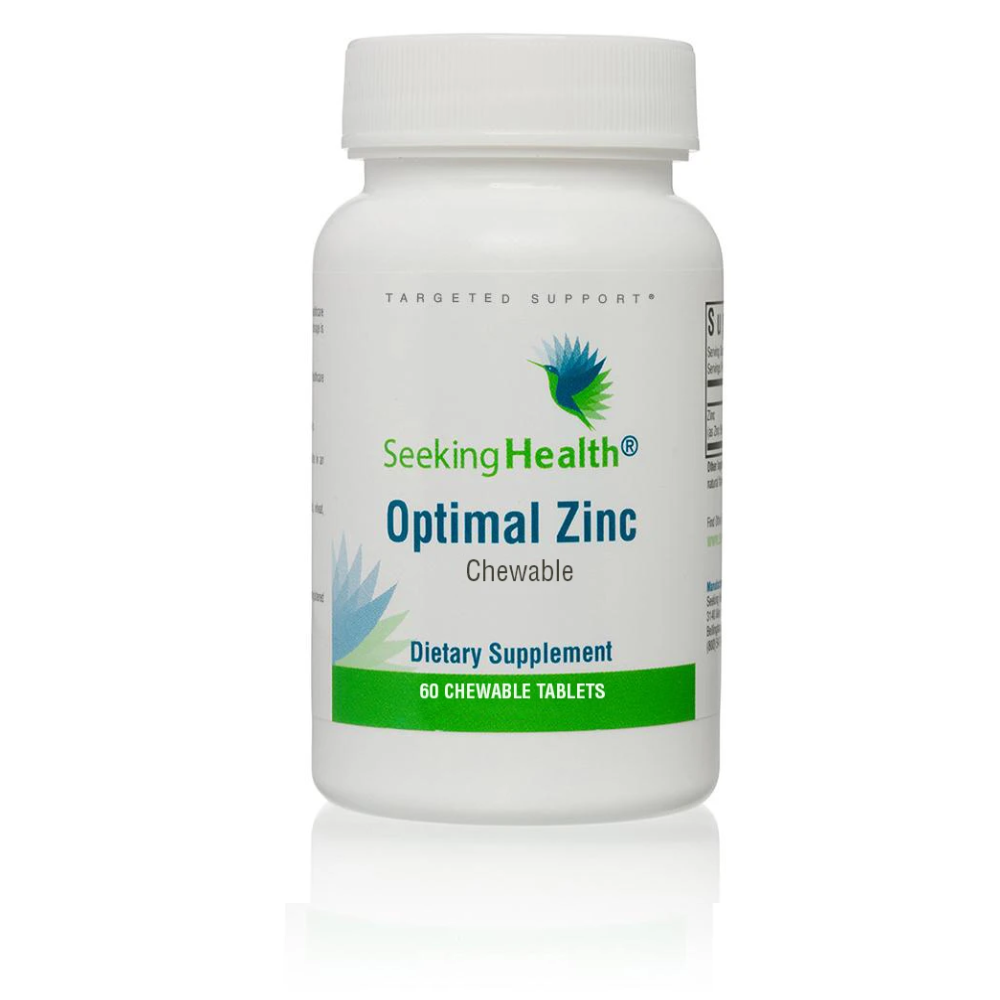 Optimal Zinc - 60 Chewable Tablets - Seeking Health - YourHealthBasket