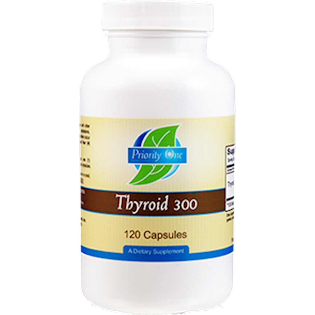 Thyroid 300mg, 120 capsules - Priority One Vitamins - YourHealthBasket