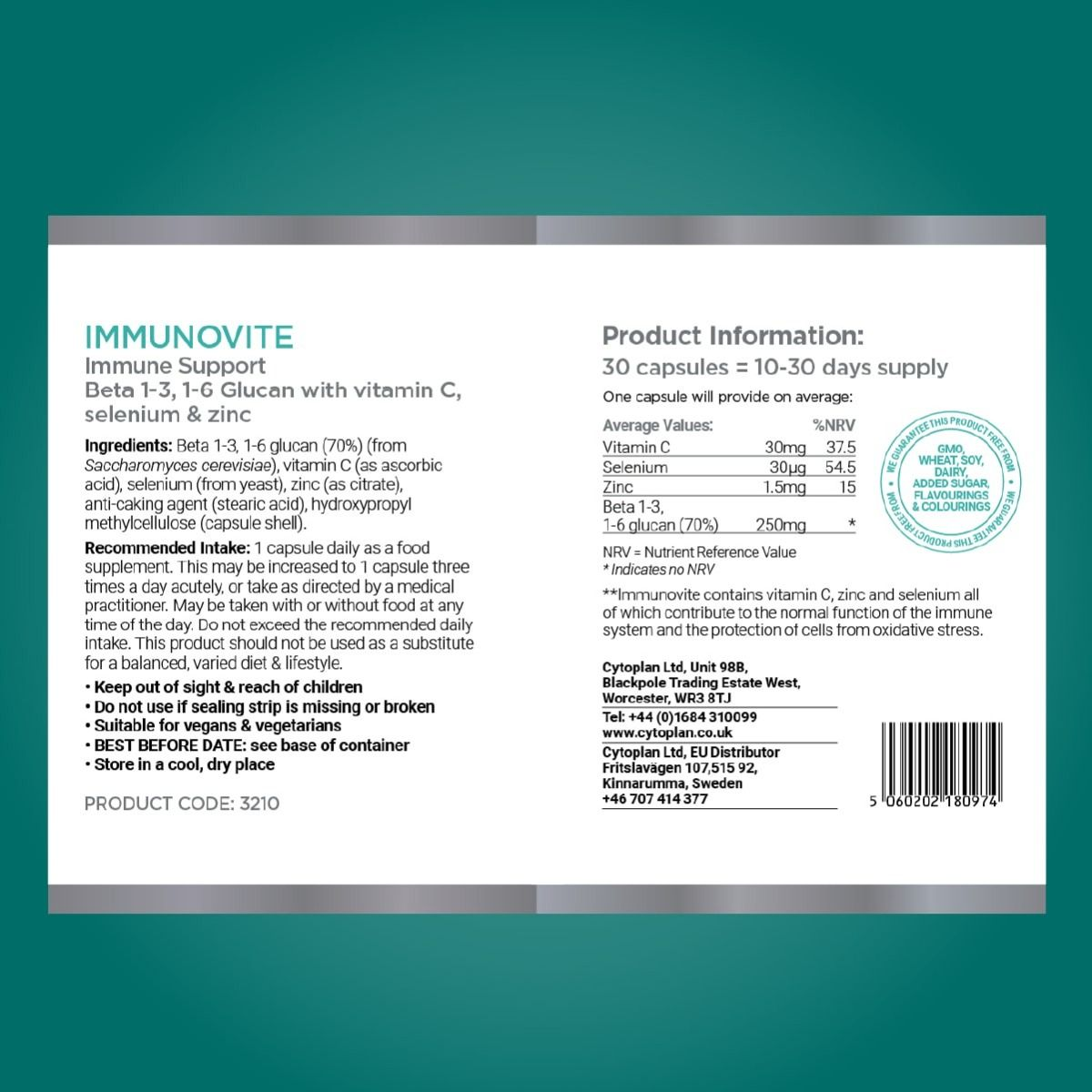 Immunovite - 90 capsules - Cytoplan - YourHealthBasket