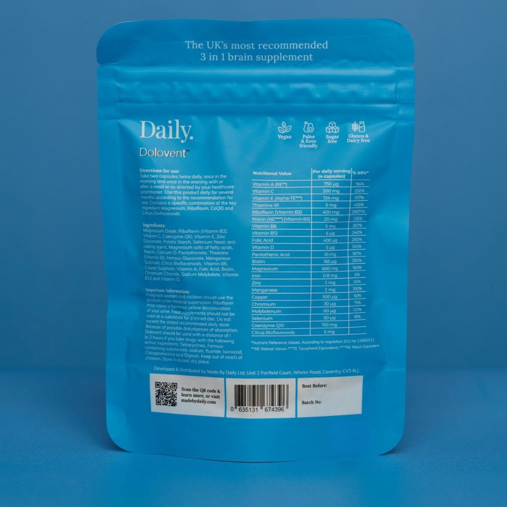 Dolovent - 120 Capsules - YourHealthBasket