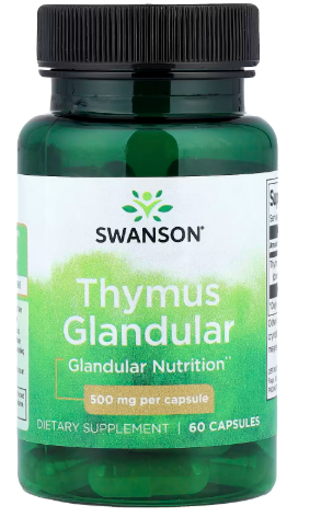 Thymus Glandular 500 mg - 60 capsules - Swanson - YourHealthBasket